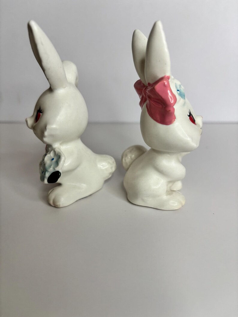 Vintage Lefton Bunny Rabbit Couple Japanese Ceramics, Adorable Bunny ...