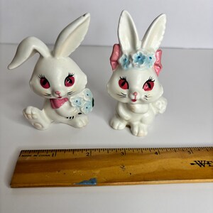 Vintage Lefton Bunny Rabbit Couple Japanese Ceramics, Adorable Bunny ...