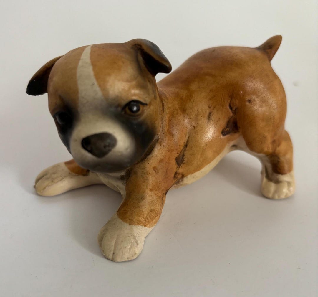 Vintage UCTCI Japan Ceramic Boxer Dog Porcelain Pottery Figurine MCM - Etsy