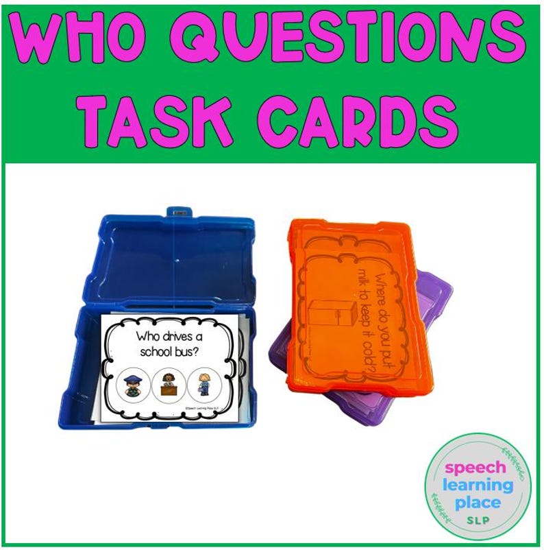 WH Questions Task Cards | Speech Therapy, Special Ed (digital Download ...