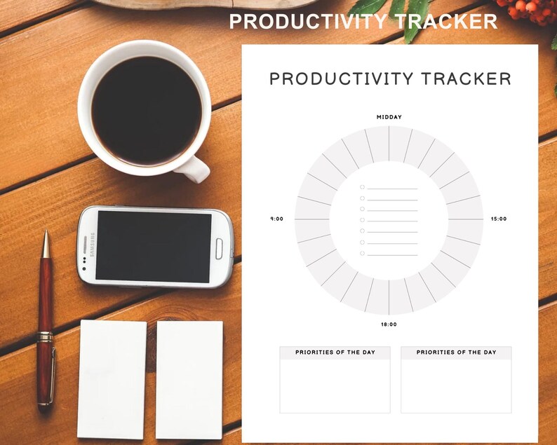 Productivity Tracker Printable | Daily Goal & Habit Tracker PDF ...