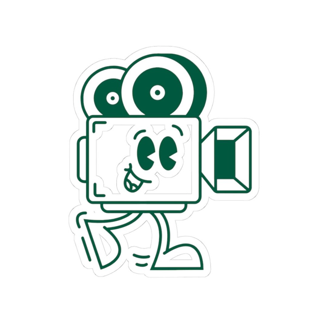 Retro Movie Camera Character Sticker | Kiss-cut Sticker - Etsy