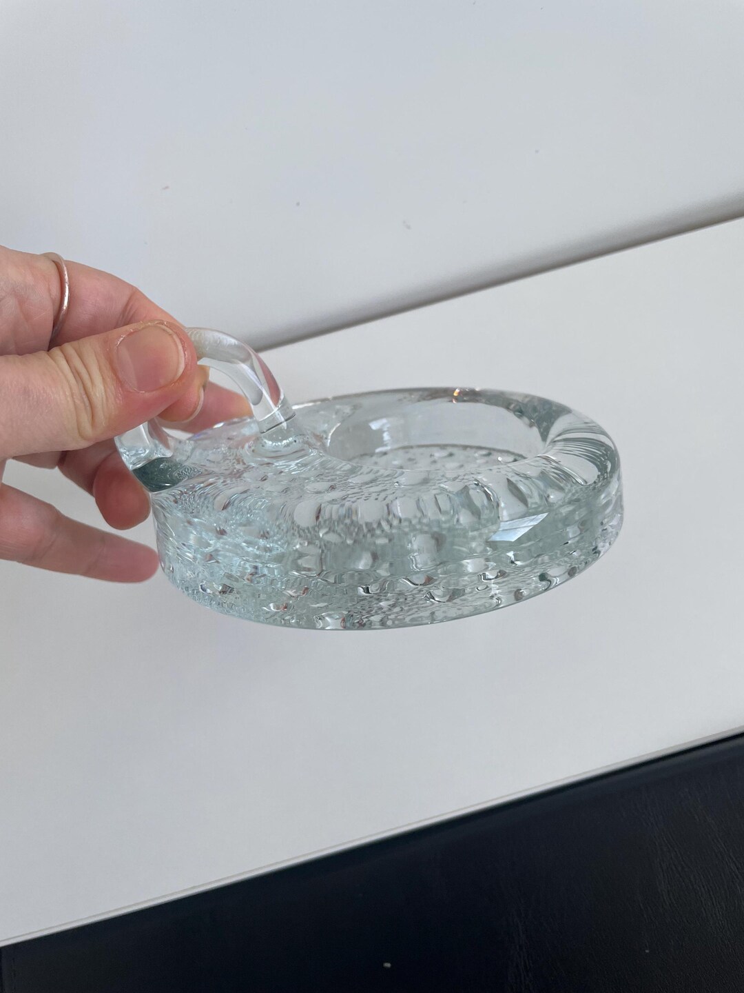 Vintage Svend Jensen Clear Glass Bubble Chamberstick Candle Holder. - Etsy