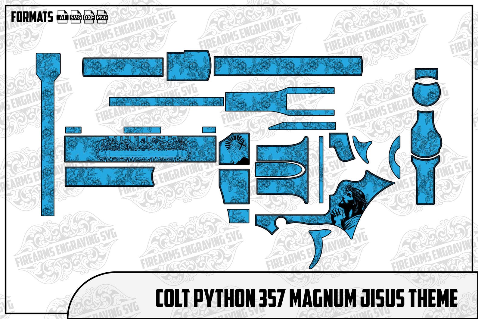 Colt Python Religious Theme SVG - Instant Digital Download | Laser Cut ...