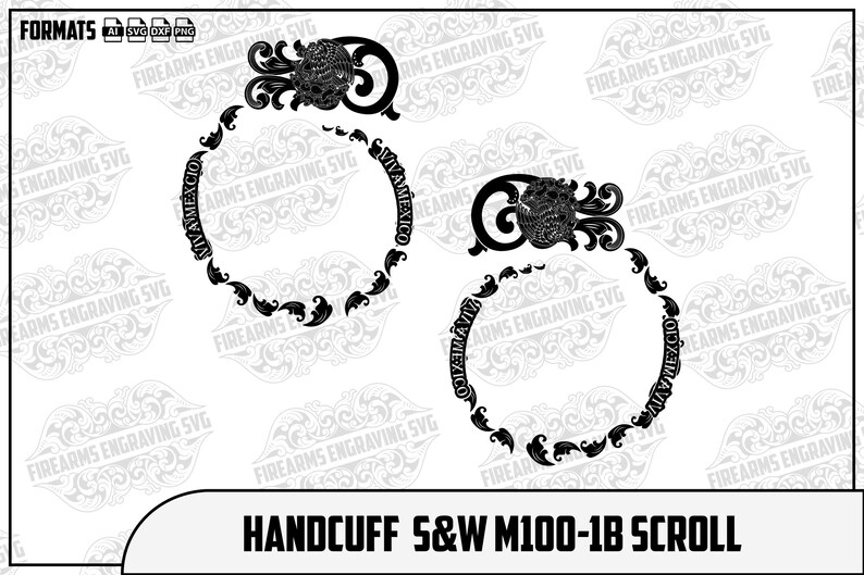 S&W M100-1 Handcuff Mexico Inspired Engraving Design - Instant Digital ...