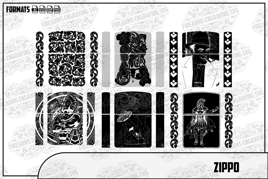 Zippo Lighter Engraving Design SVG - Instant Digital Download | Laser ...