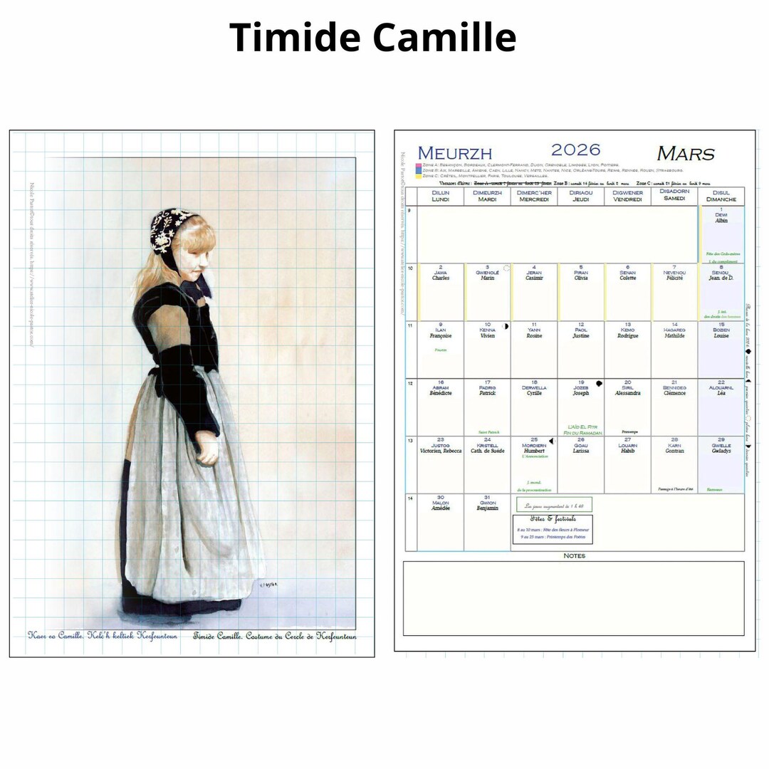 Buy Editable Calendar March 2026, Interactive Planner, Instant Download ...