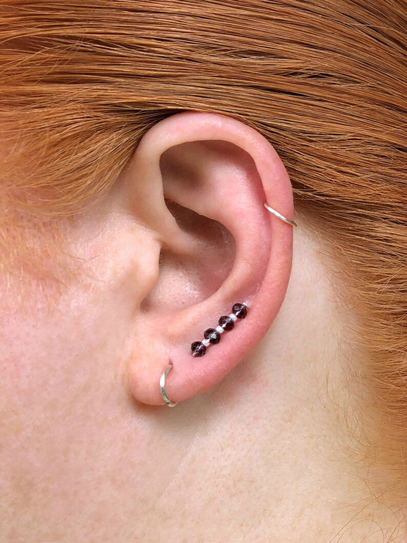 Ear Crawler With Beads Beaded Ear Crawlers Formal Earpins | Etsy