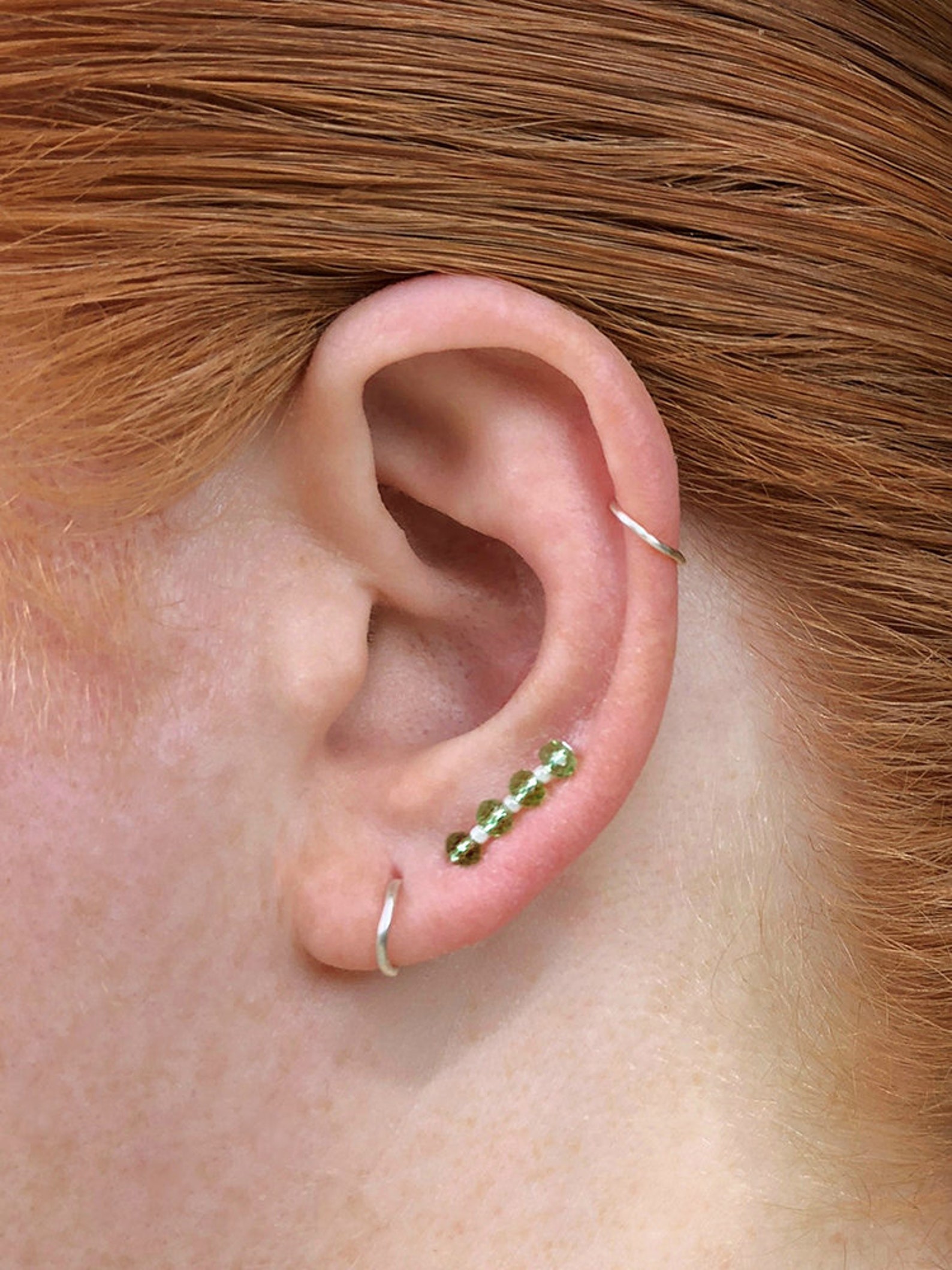 Ear Crawler With Beads Beaded Ear Crawlers Formal Earpins | Etsy