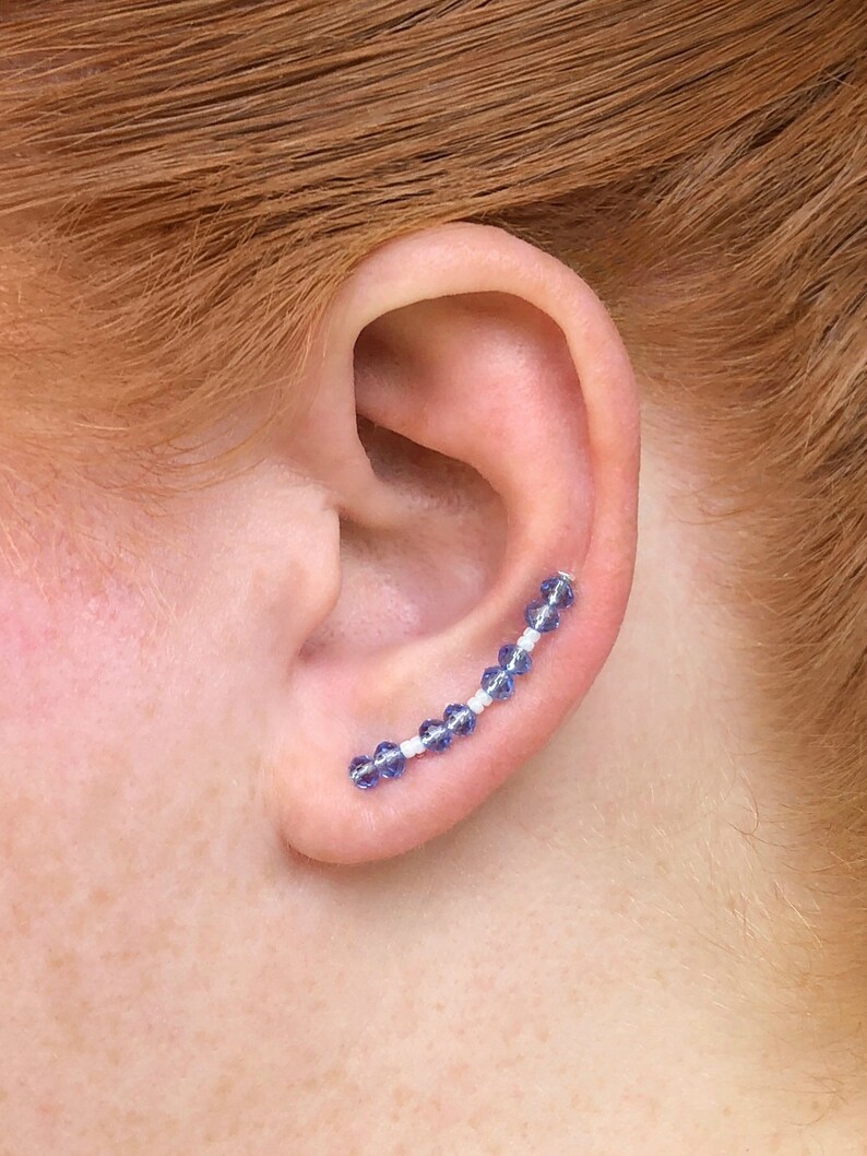 Ear Crawler Beaded Ear Crawler Earrings Crawling Earrings - Etsy