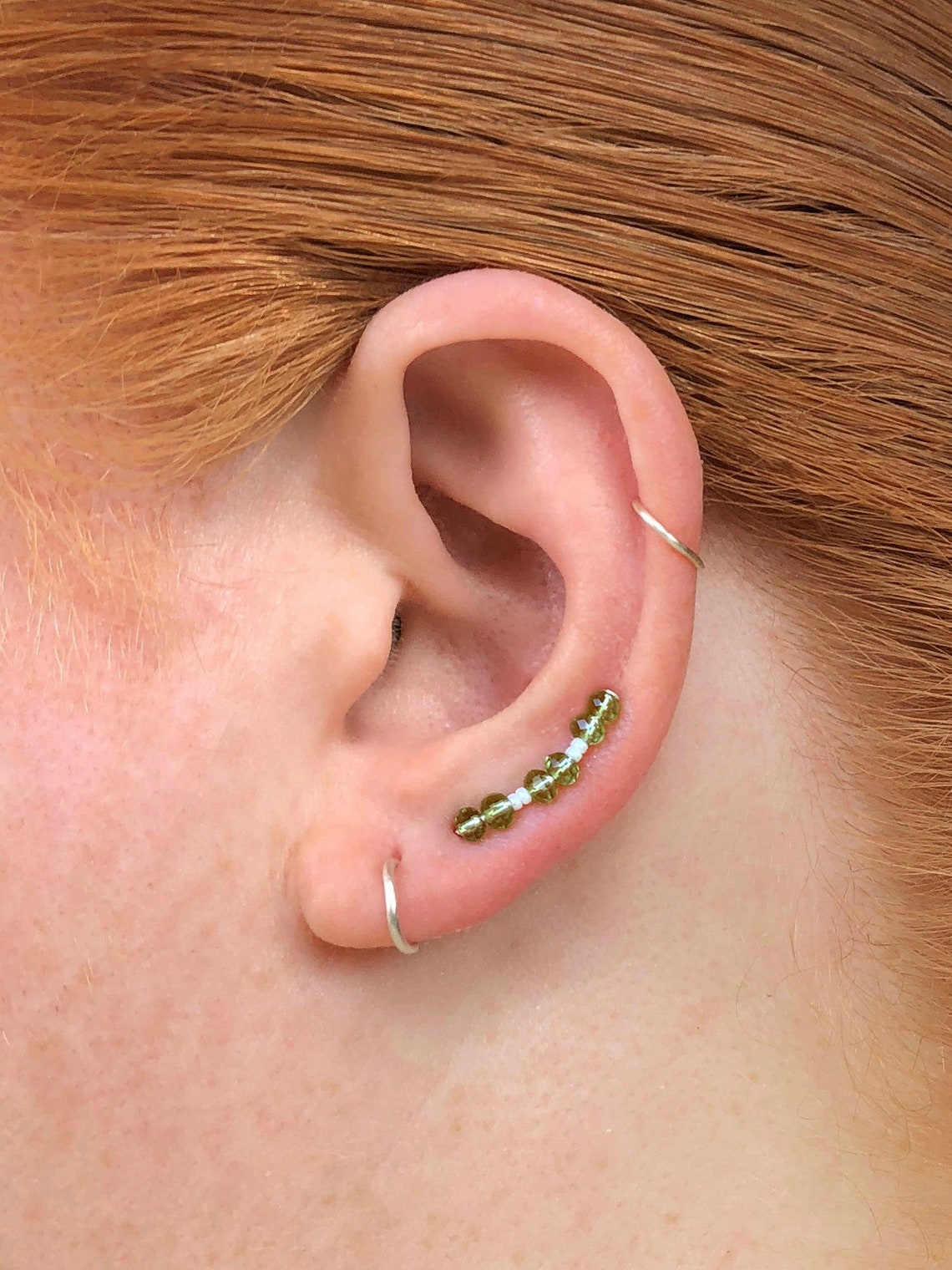 Conch Earrings CHOOSE YOUR COLOR Silver Climber Earrings - Etsy