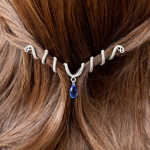 Hair Beads, Double Hair Bead Charm, Boho Hair Wrap, Wire-wrapped Hair ...