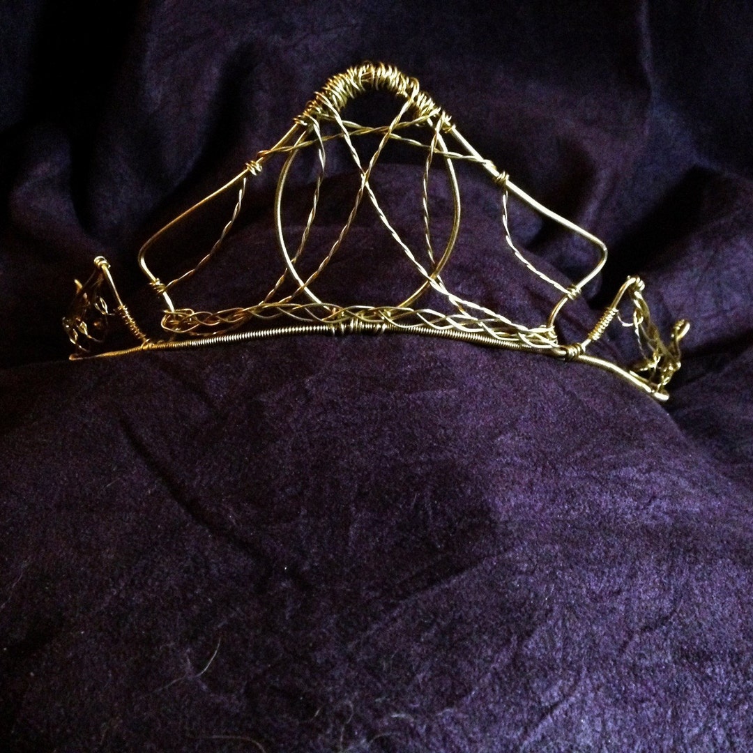 Princess Crown, OOAK Gold Tone Wire Bridal Tiara, Great for Princess ...