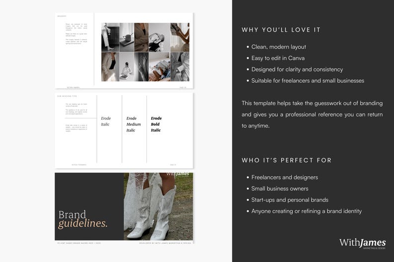 Canva Brand Guidelines Template | Small Business Branding Kit - Etsy