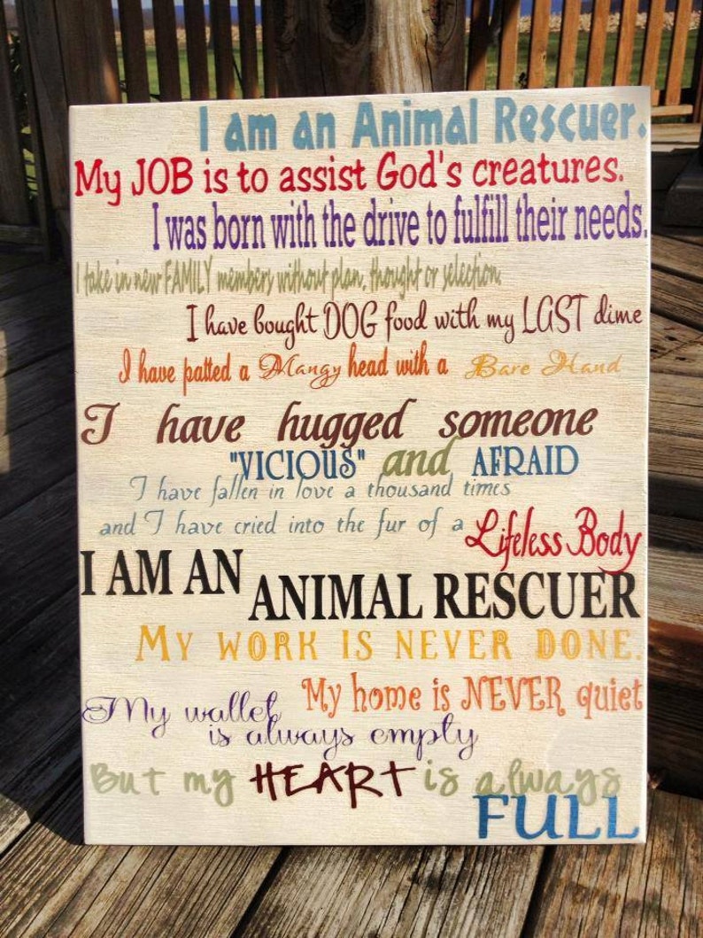 I Am an Animal Rescuer/animal Rescue/dog Rescue/sign - Etsy