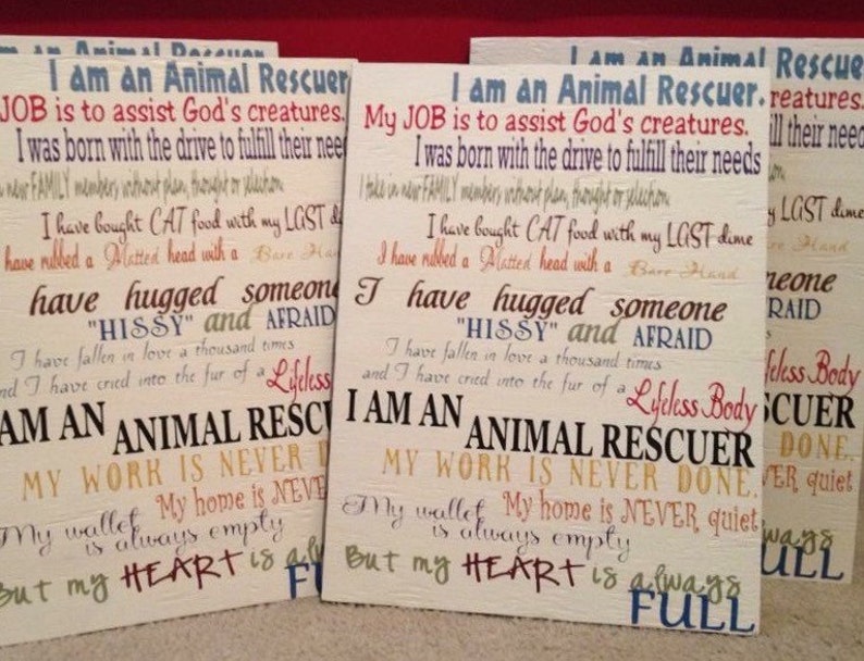 I Am an Animal Rescuer/animal Rescue/dog Rescue/sign - Etsy