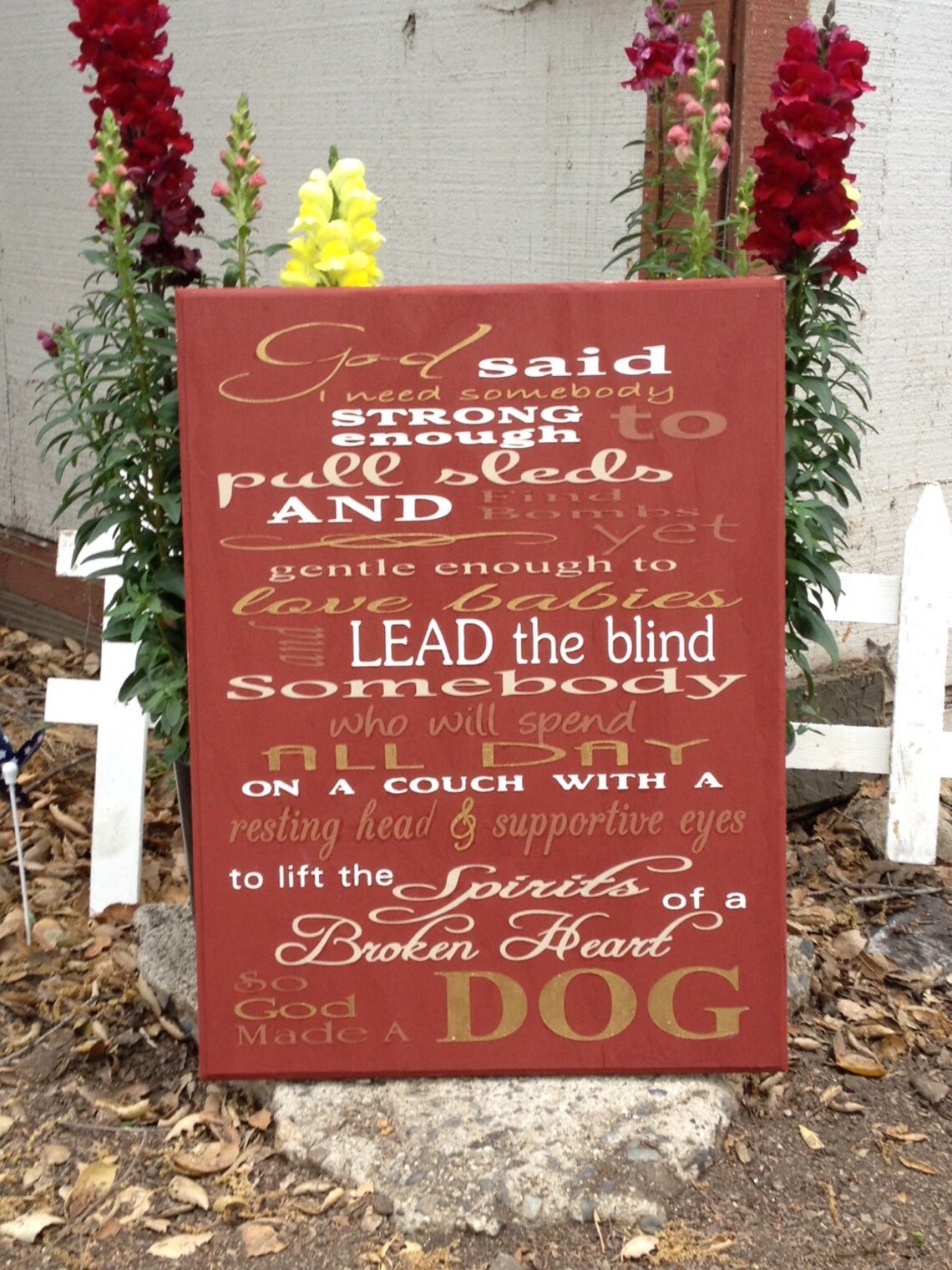 God Said...so God Made a Dog - Etsy