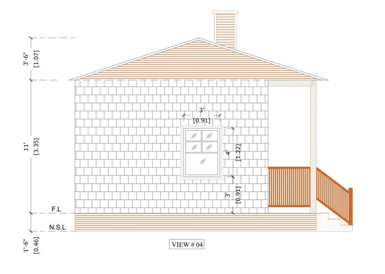 24X20 Small Cabin Plans, 6mx7m Small House Plan, 1 Bed & 1 Bath Tiny ...