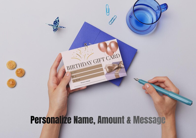Birthday Gift Card Template – Editable Gift Card in Canva | Printable ...