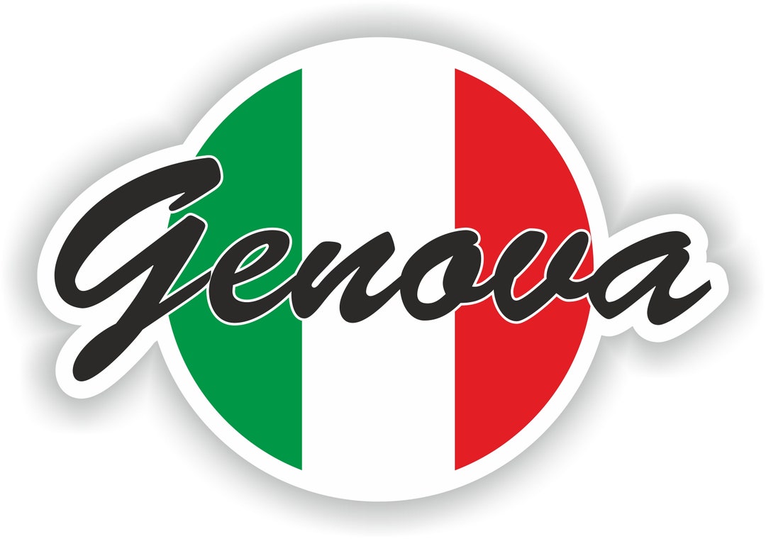 Genova Sticker Flag for Laptop Book Fridge Guitar Motorcycle Helmet ...