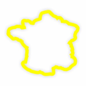 France Map Flag Outline Sticker for Laptop Book Fridge Guitar ...