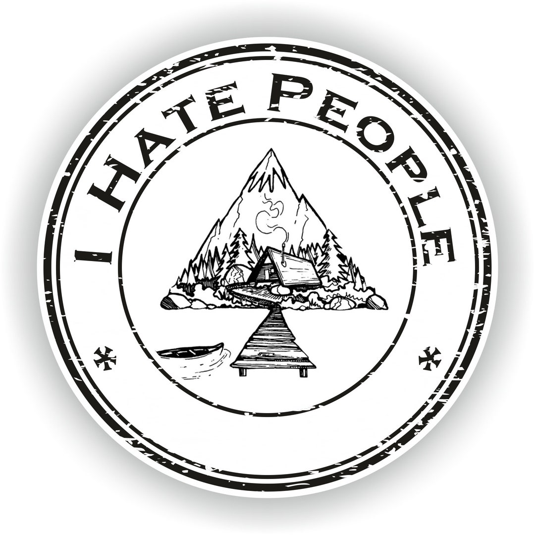 I Hate People Seal Round Flag - Digital File Download - Svg, Png, Eps ...