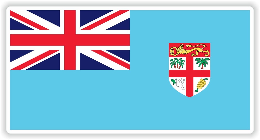 Fiji Flag Oceania Sticker for Laptop Book Fridge Guitar Motorcycle ...