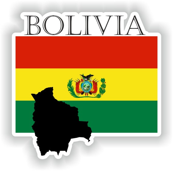 Bolivia Sticker Flag MF for Laptop Book Fridge Guitar | Etsy