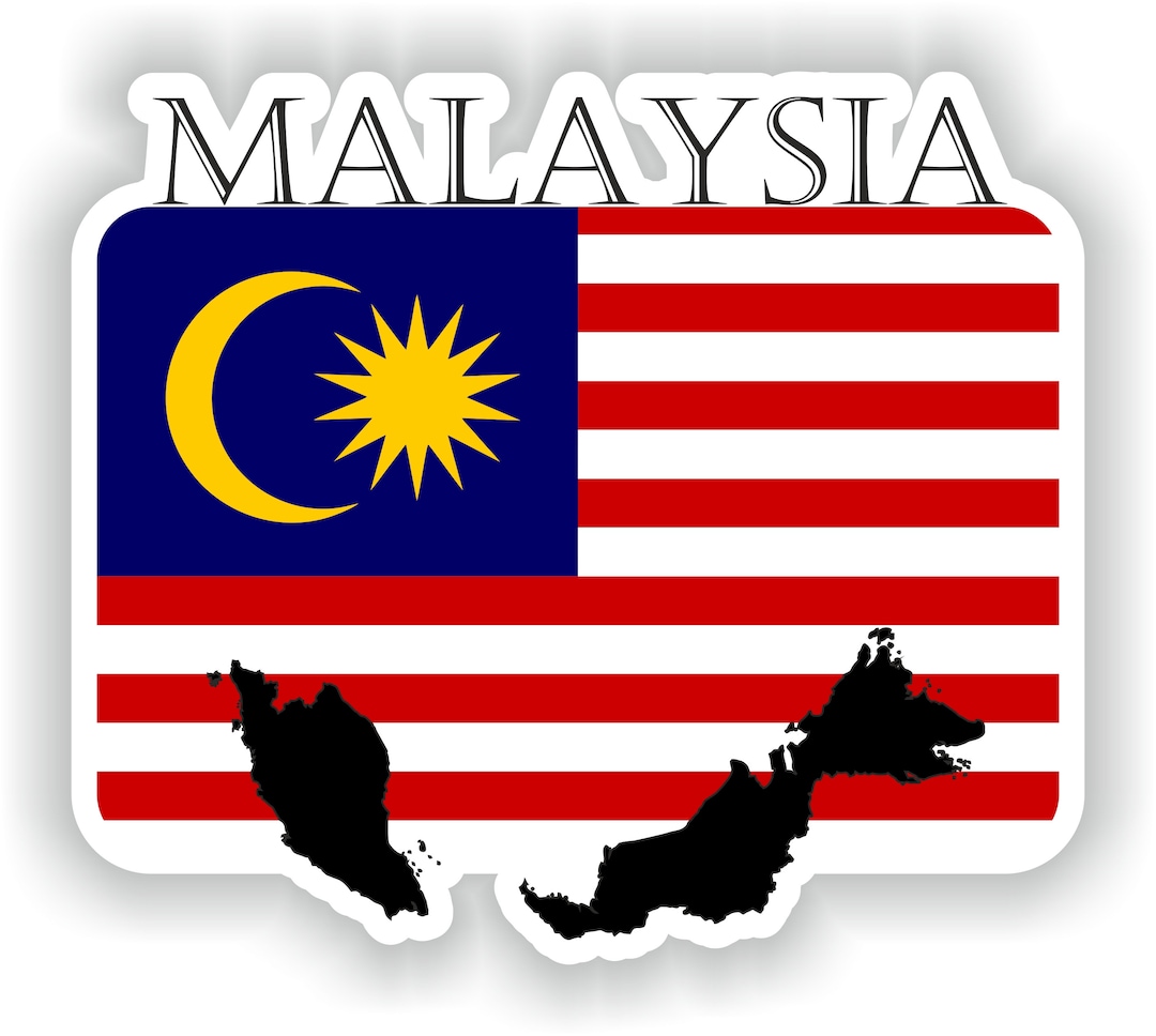 Malaysia Sticker Flag MF for Laptop Book Fridge Guitar Motorcycle ...