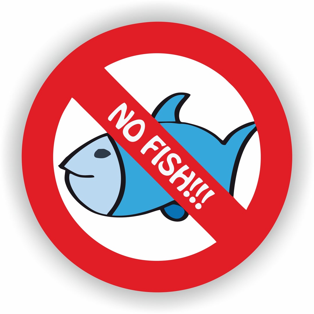 No Fish Allergy Safety Warning Sticker for Bumper Car Laptop Book ...