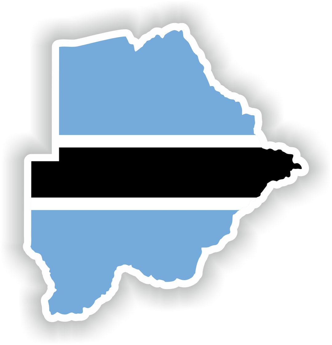 Botswana Map Sticker Flag for Laptop Book Fridge Guitar Motorcycle ...