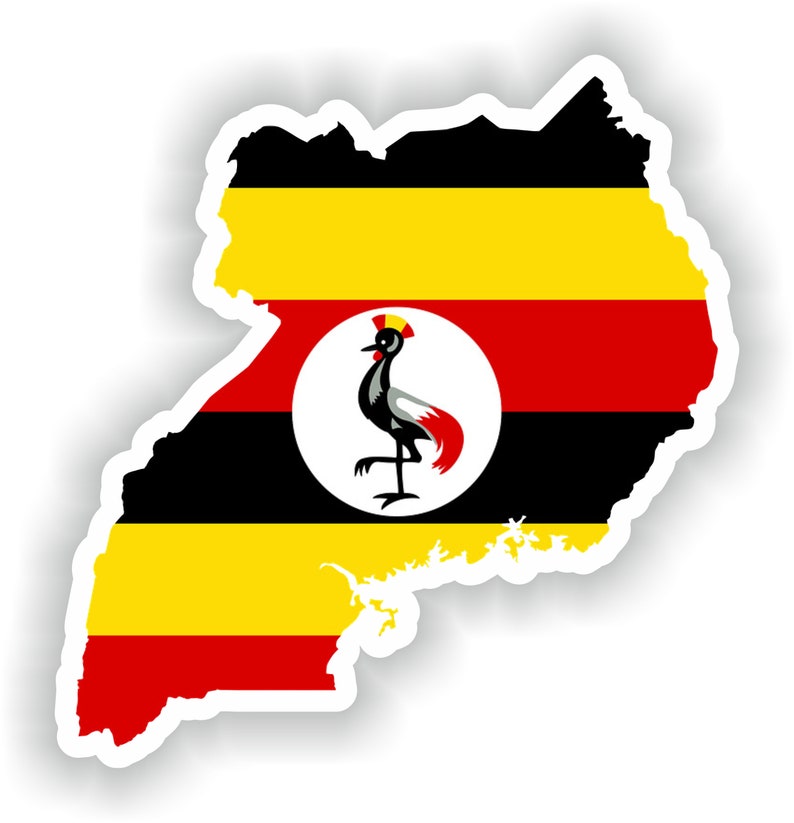 Uganda Map Sticker Flag For Laptop Book Fridge Guitar Etsy