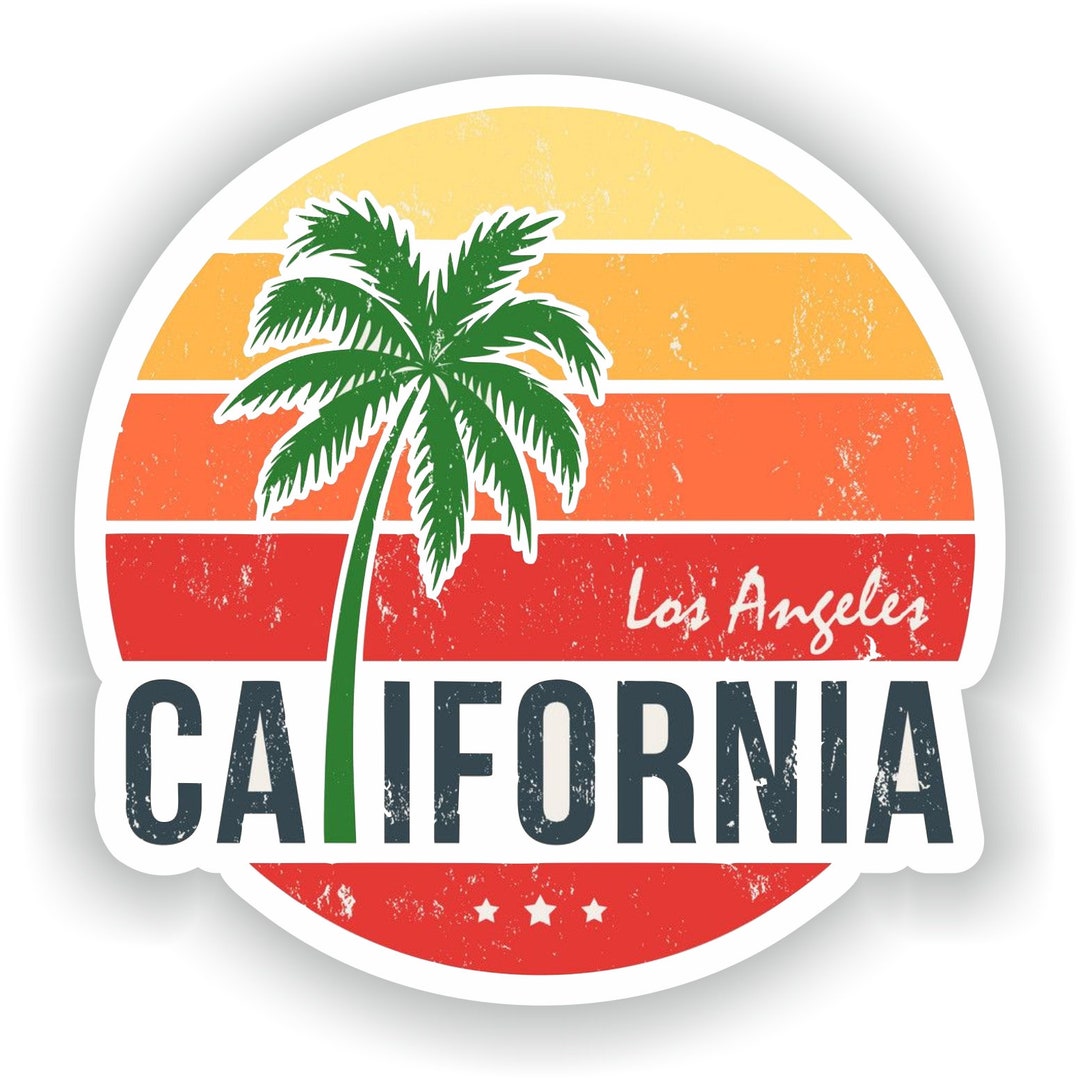 Los Angeles California Seal Sticker Round Flag for Laptop Book Fridge ...