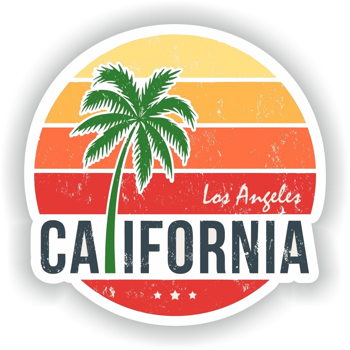 Los Angeles California Seal Sticker Round Flag for Laptop Book Fridge ...