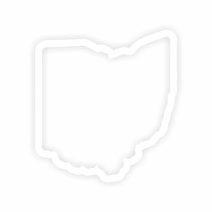 Ohio Map Flag Outline Sticker for Laptop Book Fridge Guitar Motorcycle ...