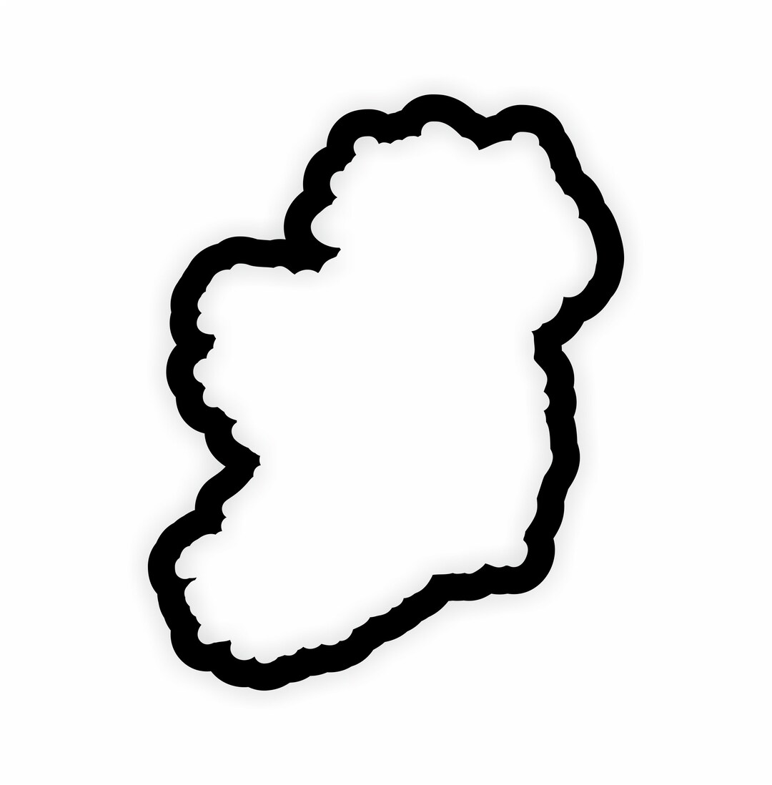 Ireland Map Flag Outline Sticker for Laptop Book Fridge Guitar ...