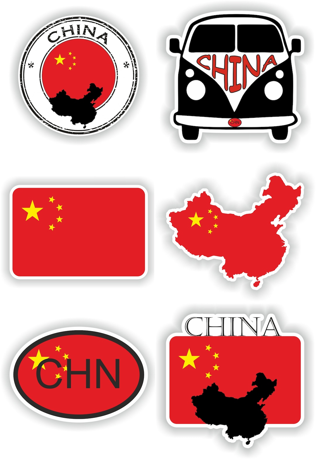 China Set of Stickers for Laptop Book Water Bottle Fridge Guitar ...