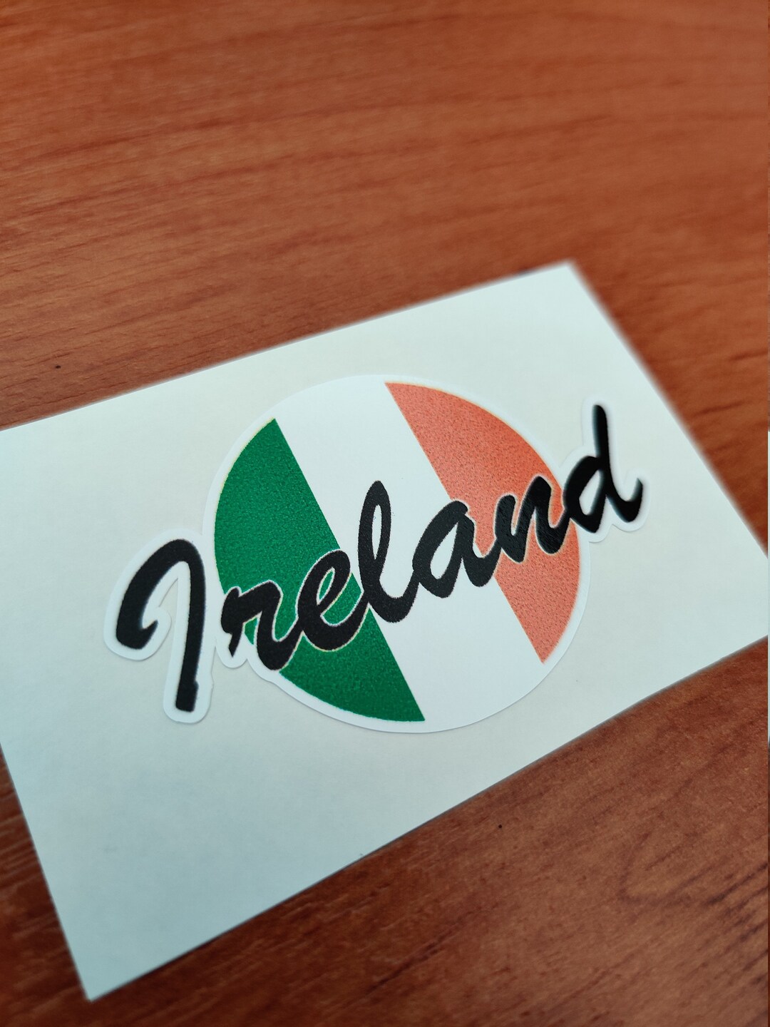 Ireland Round Flag Sticker for Laptop Book Fridge Guitar Motorcycle ...