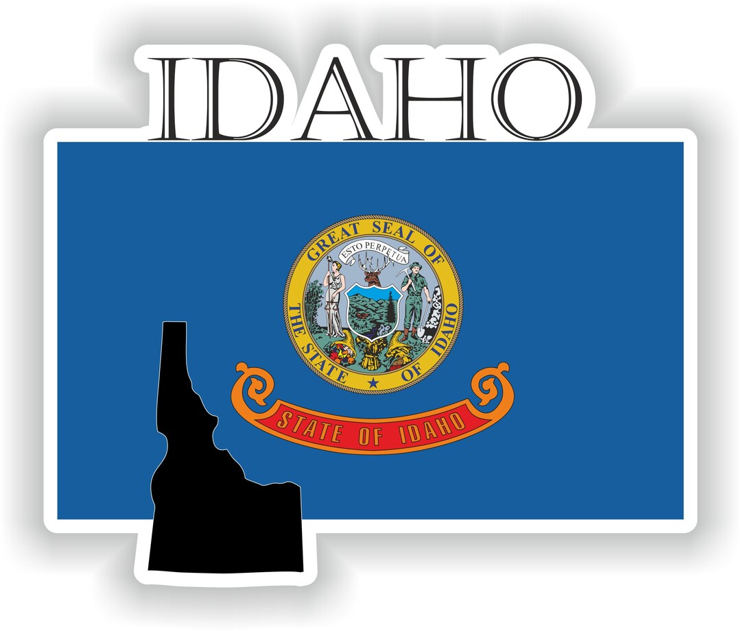 Idaho Sticker Flag MF for Laptop Book Fridge Guitar Motorcycle Helmet ...