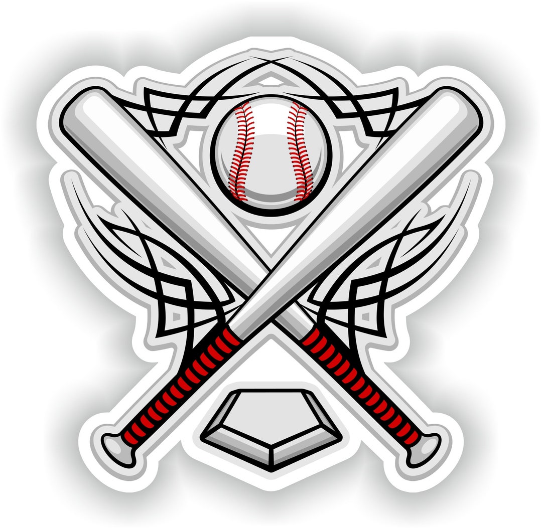 Baseball Sticker for Bumper Car Van Truck Motorcycle Helmet Toolbox ...