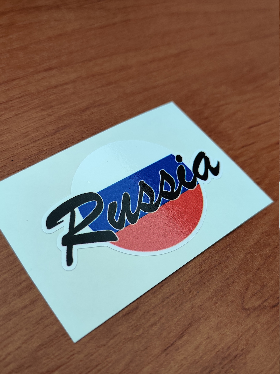 Russia Round Flag Sticker for Laptop Book Fridge Guitar Motorcycle ...