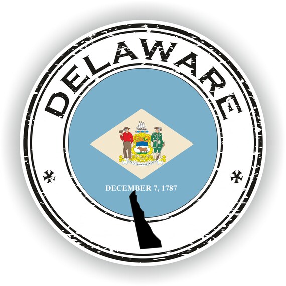 Delaware Seal Sticker Round Flag for Laptop Book Fridge Guitar | Etsy