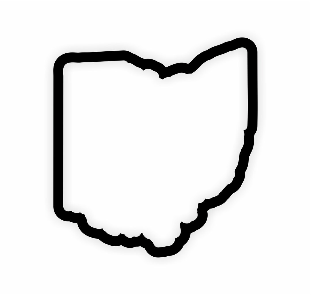 Ohio Map Flag Outline Sticker for Laptop Book Fridge Guitar Motorcycle ...