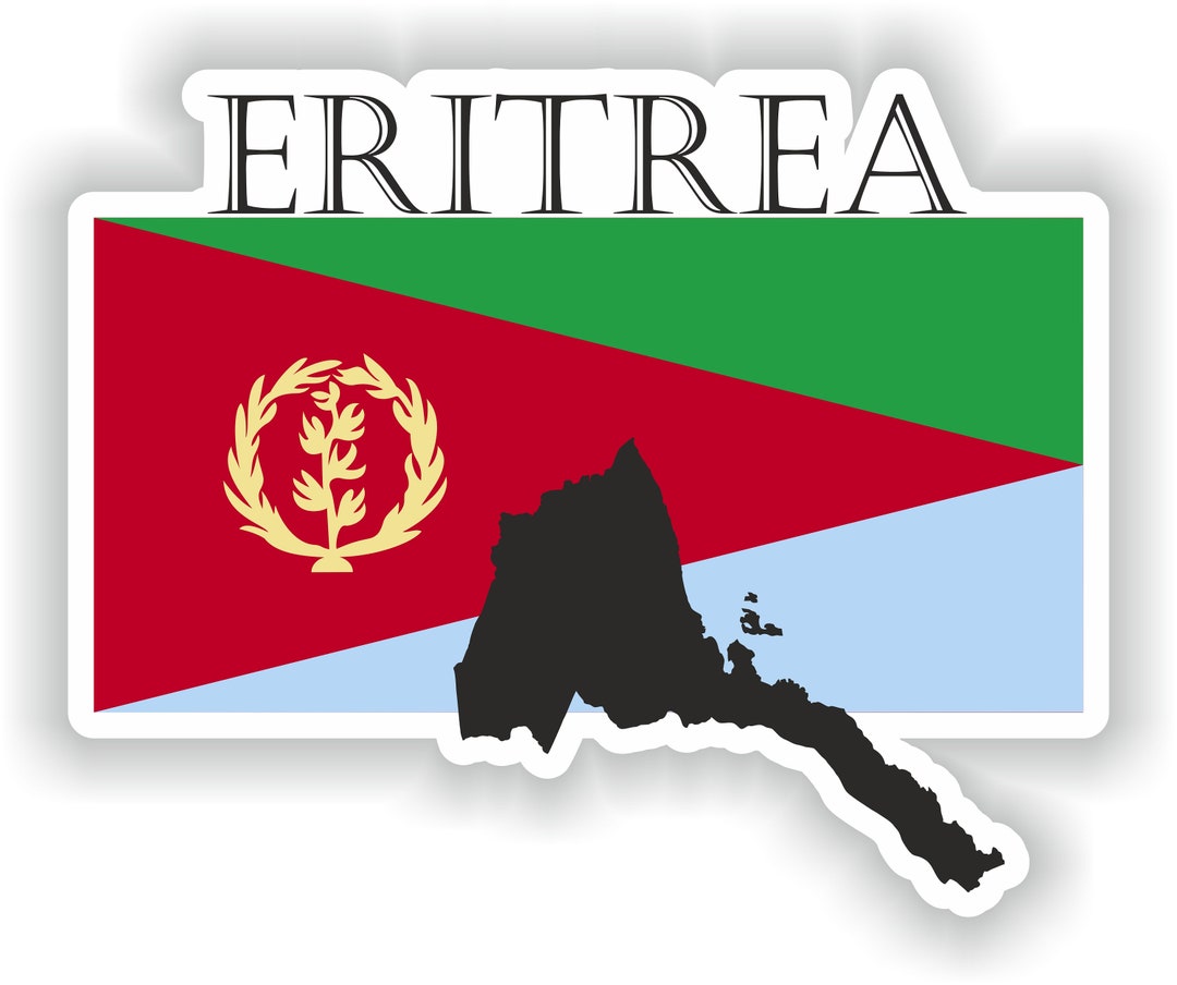 Eritrea Sticker Flag MF for Laptop Book Fridge Guitar Motorcycle Helmet ...