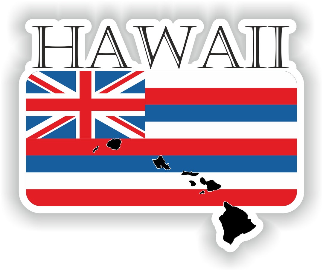 Hawaii Sticker Flag MF for Laptop Book Fridge Guitar Motorcycle Helmet ...