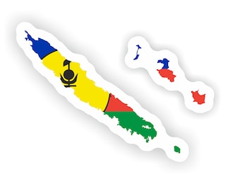 New Caledonia Map Flag SVG Special Collectivity of France, Island ...