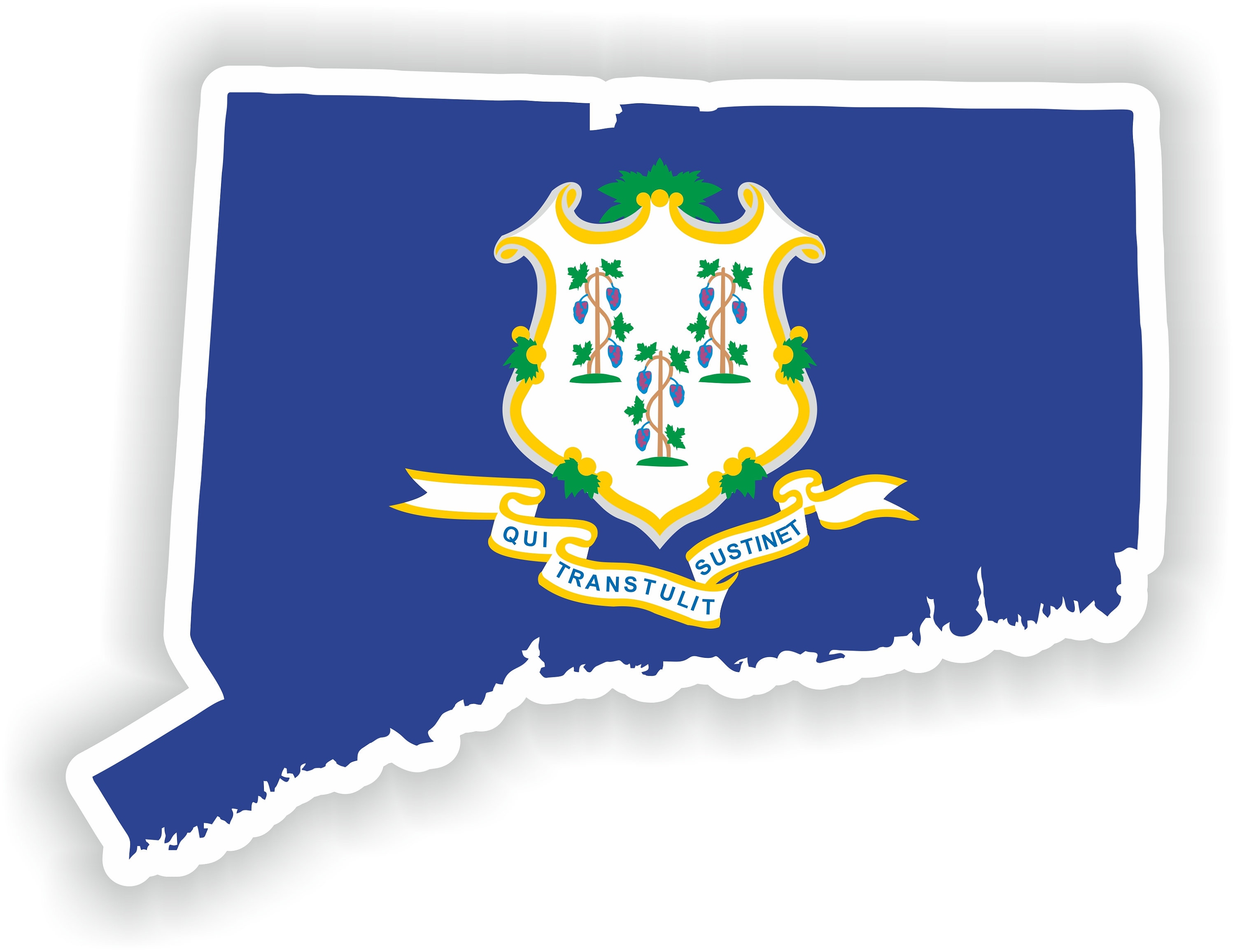 Connecticut Map Flag - Digital File Download - Svg, Png, Eps, Jpg - Etsy