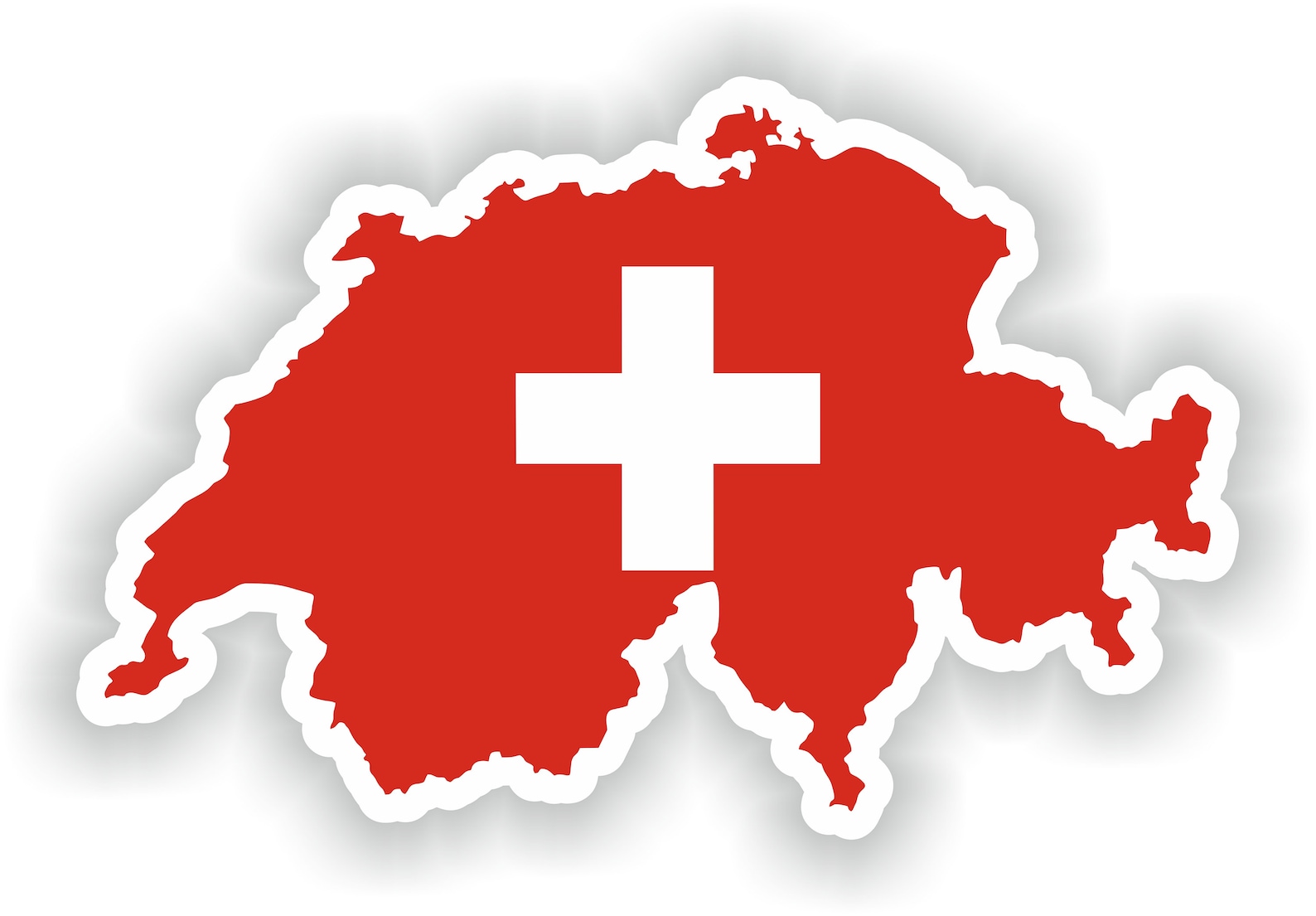 Switzerland Swiss Map Sticker Flag For Laptop Book Fridge Etsy
