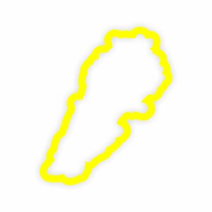 Lebanon Map Flag Outline Sticker for Laptop Book Fridge Guitar ...