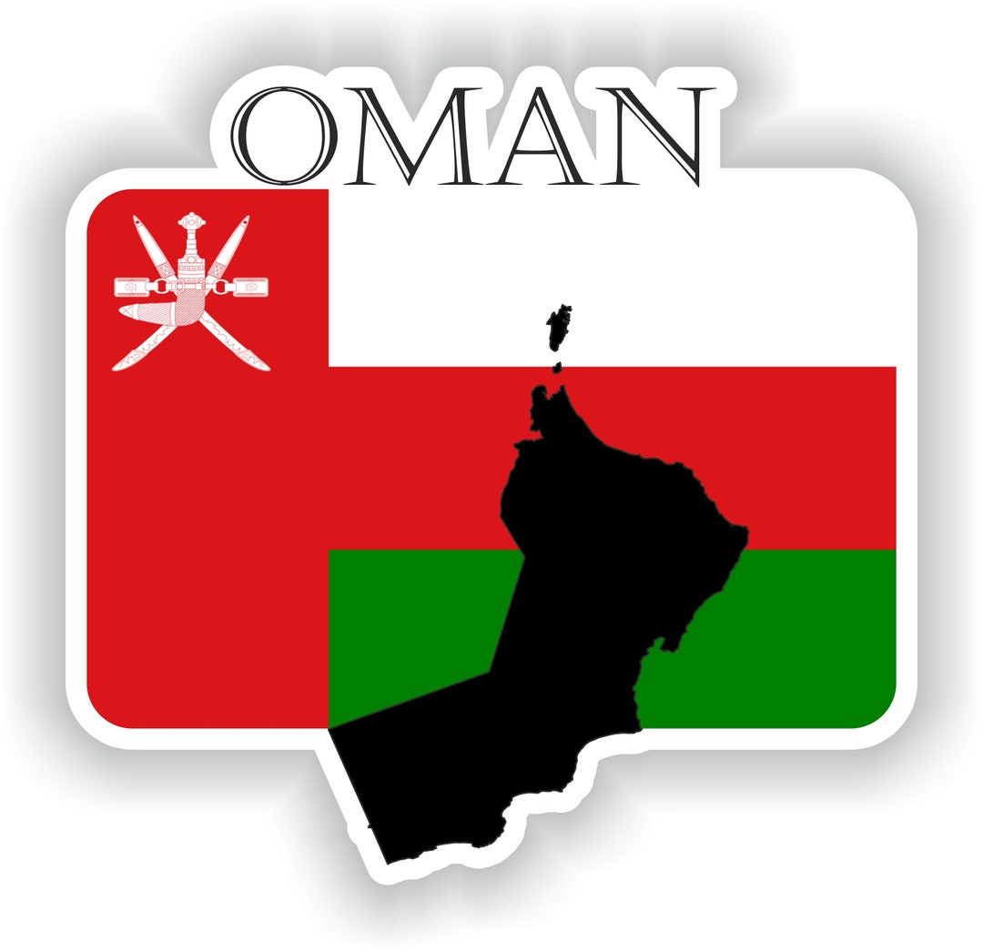Oman Sticker Flag MF for Laptop Book Fridge Guitar Motorcycle Helmet ...
